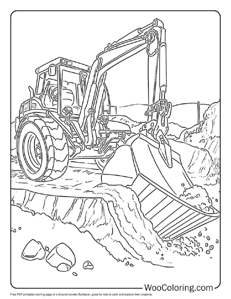 100+ Bulldozer coloring pages (Free PDF To Print) | Woo Coloring