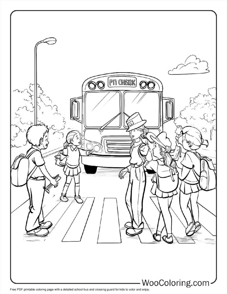 100+ School Bus coloring pages (Free PDF To Print) | Woo Coloring
