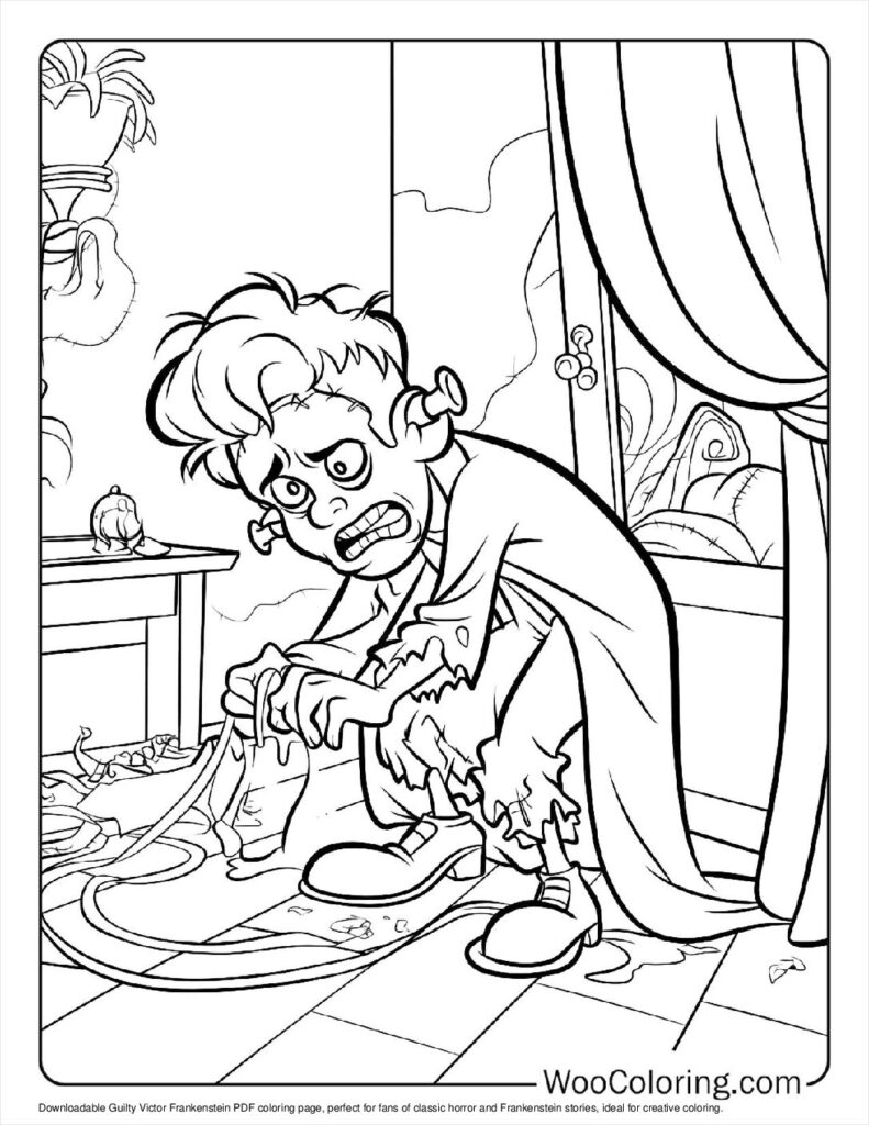 100+ Frankenstein coloring pages (Free PDF To Print) | Woo Coloring