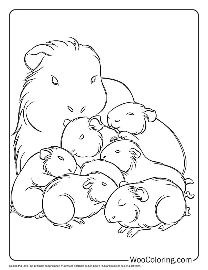 100+ Guinea Pig coloring pages (Free PDF To Print) | Woo Coloring