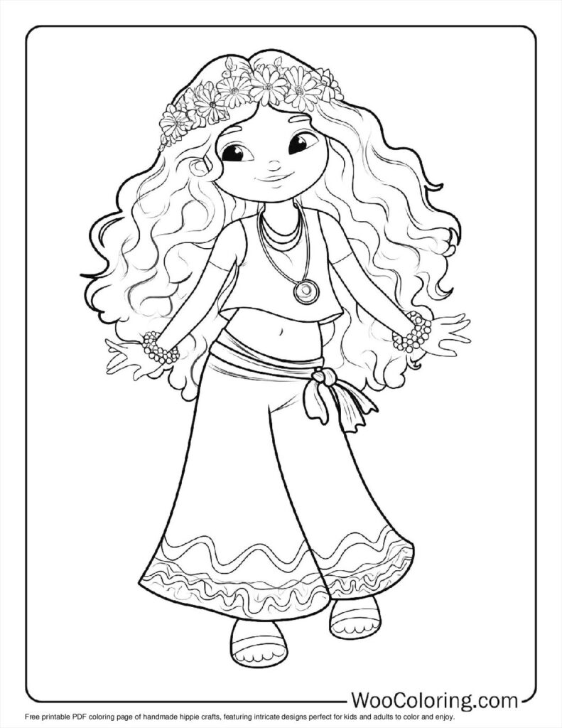 100+ Hippie coloring pages (Free PDF To Print) | Woo Coloring