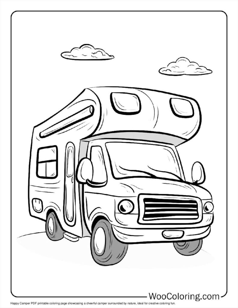 100+ Camper & RV coloring pages (Free PDF To Print) | Woo Coloring