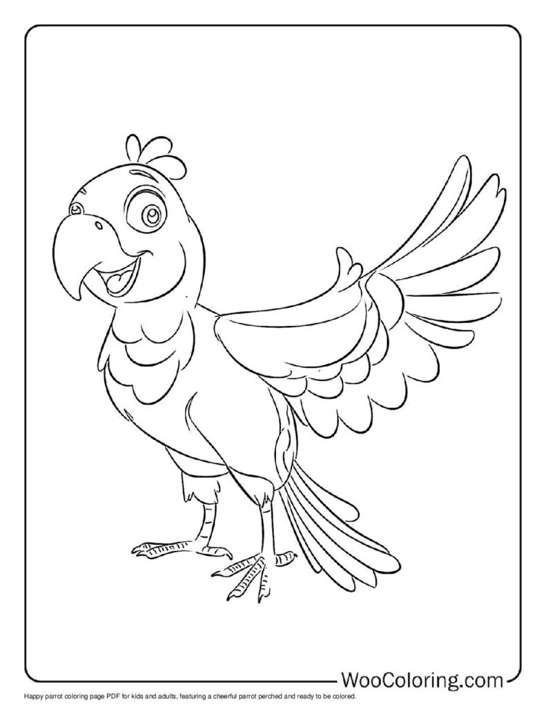 100+ Parrot coloring pages (Free PDF To Print) | Woo Coloring