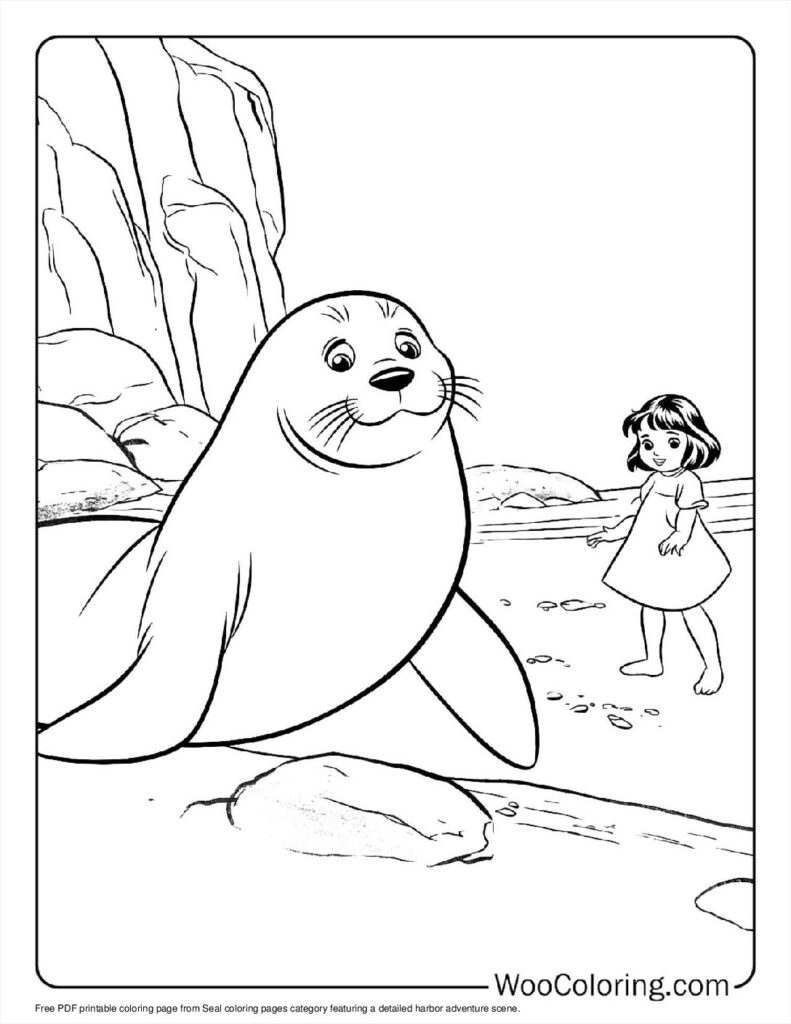 100+ Seal coloring pages (Free PDF To Print) | Woo Coloring