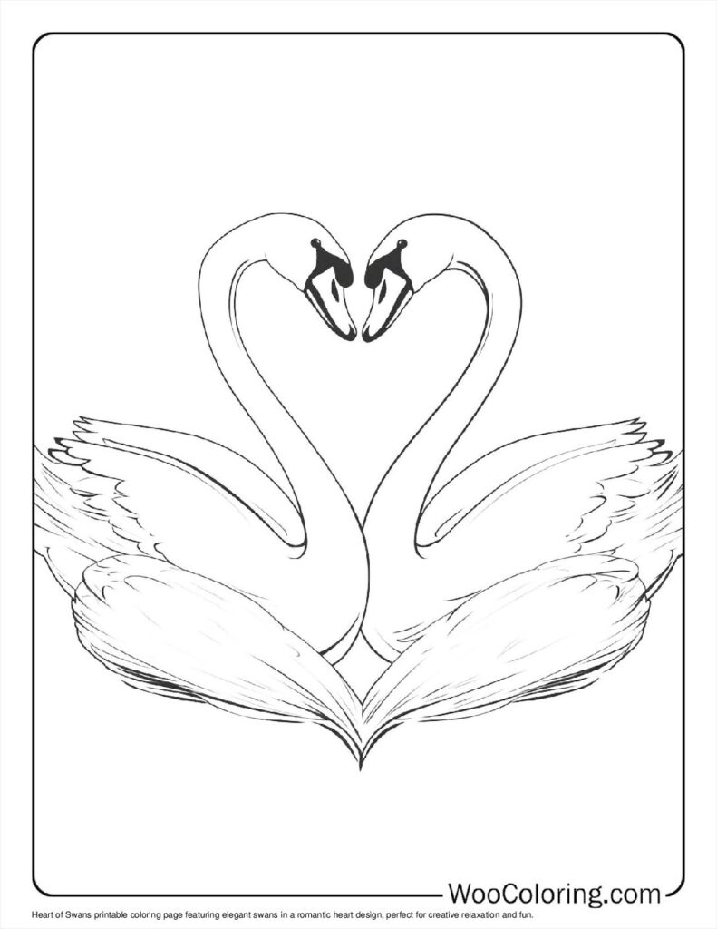 100+ Swan coloring pages (Free PDF To Print) | Woo Coloring