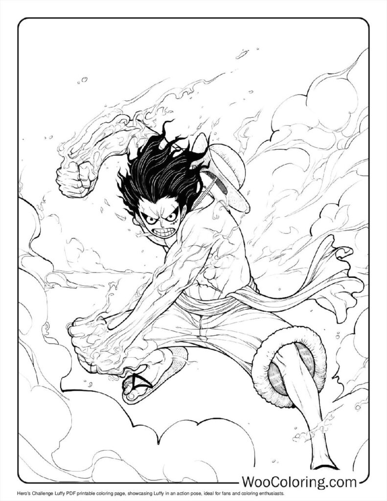 100+ Luffy coloring pages (Free PDF To Print) | Woo Coloring