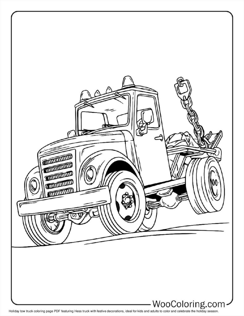 100+ Tow Truck coloring pages (Free PDF To Print) | Woo Coloring