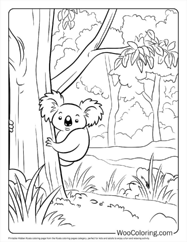 100+ Koala coloring pages (Free PDF To Print) | Woo Coloring