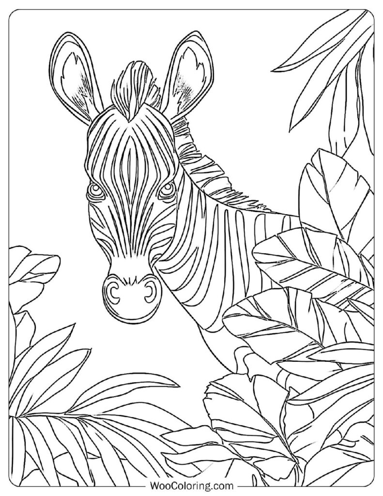 100+ Zebra coloring pages (Free PDF To Print) | Woo Coloring