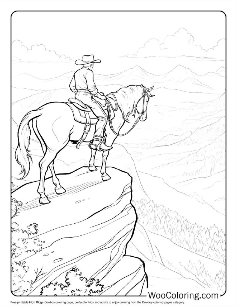 100+ Cowboy coloring pages (Free PDF To Print) | Woo Coloring