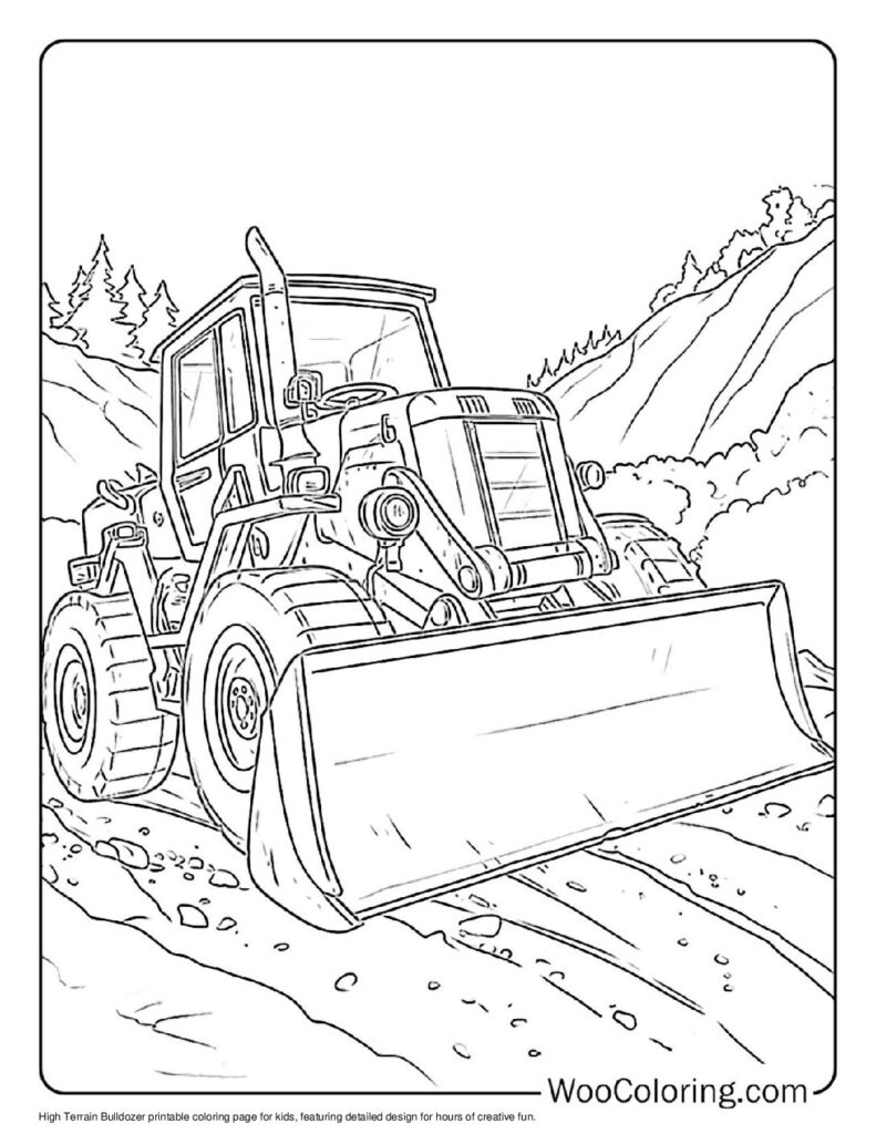 100+ Bulldozer coloring pages (Free PDF To Print) | Woo Coloring