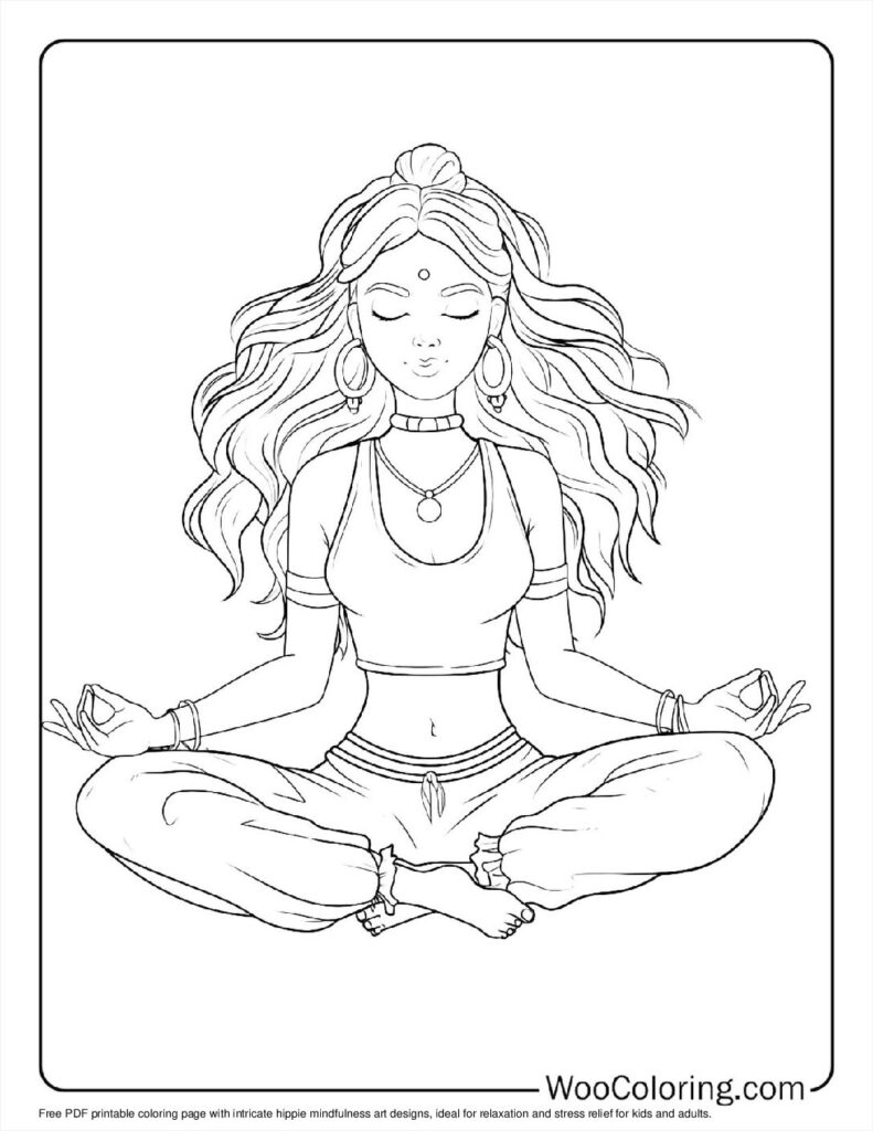 100+ Hippie coloring pages (Free PDF To Print) | Woo Coloring