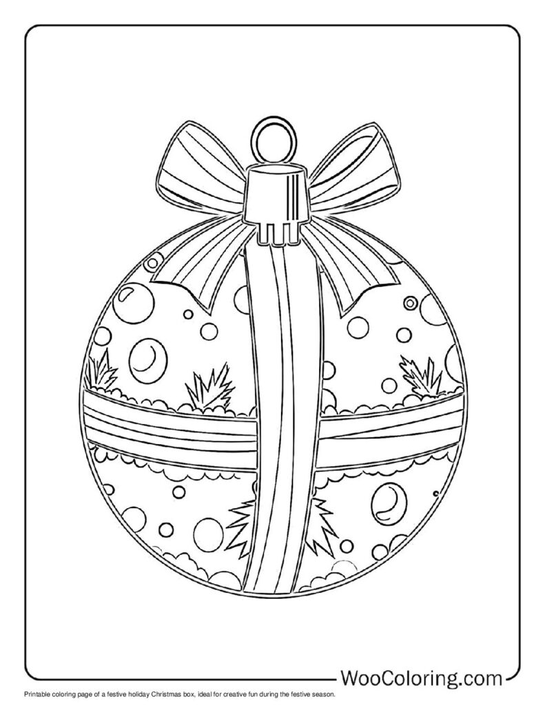 100+ Christmas Ornament coloring pages (Free PDF To Print) | Woo Coloring