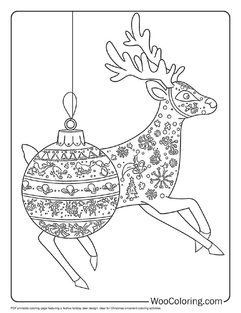 100+ Christmas Ornament coloring pages (Free PDF To Print) | Woo Coloring