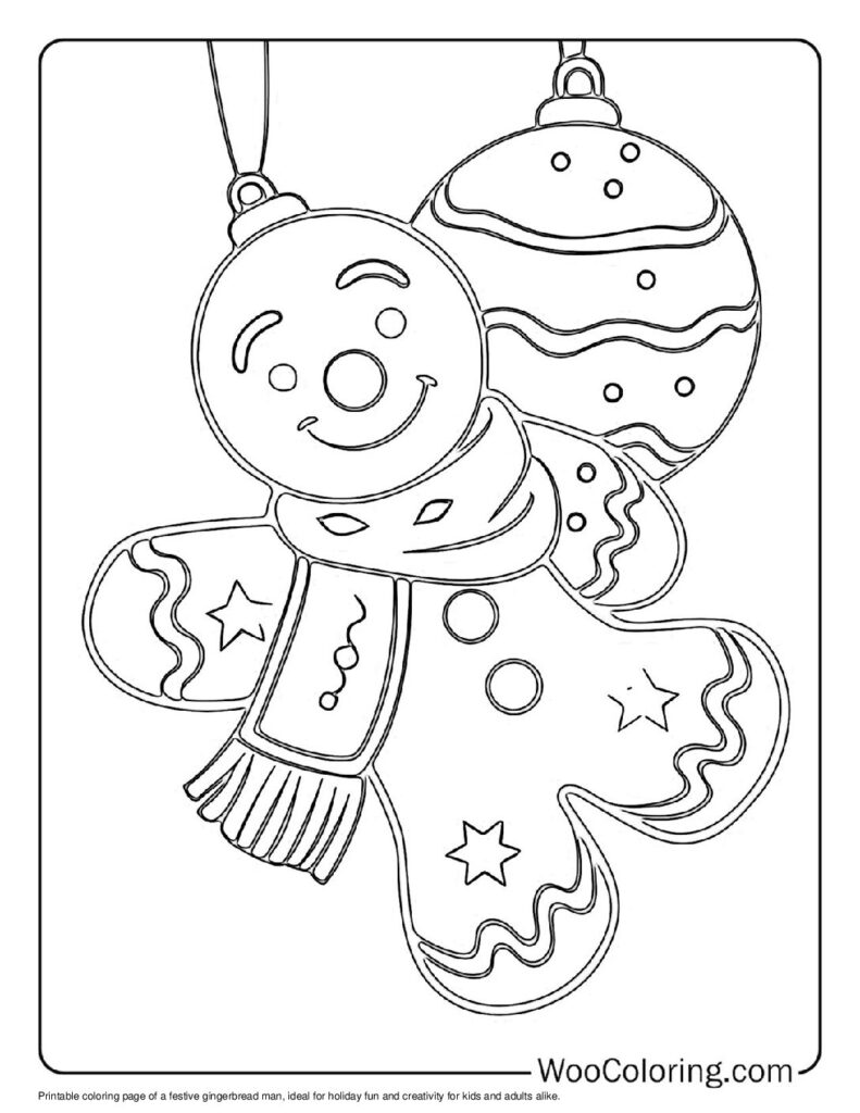 100+ Christmas Ornament coloring pages (Free PDF To Print) | Woo Coloring