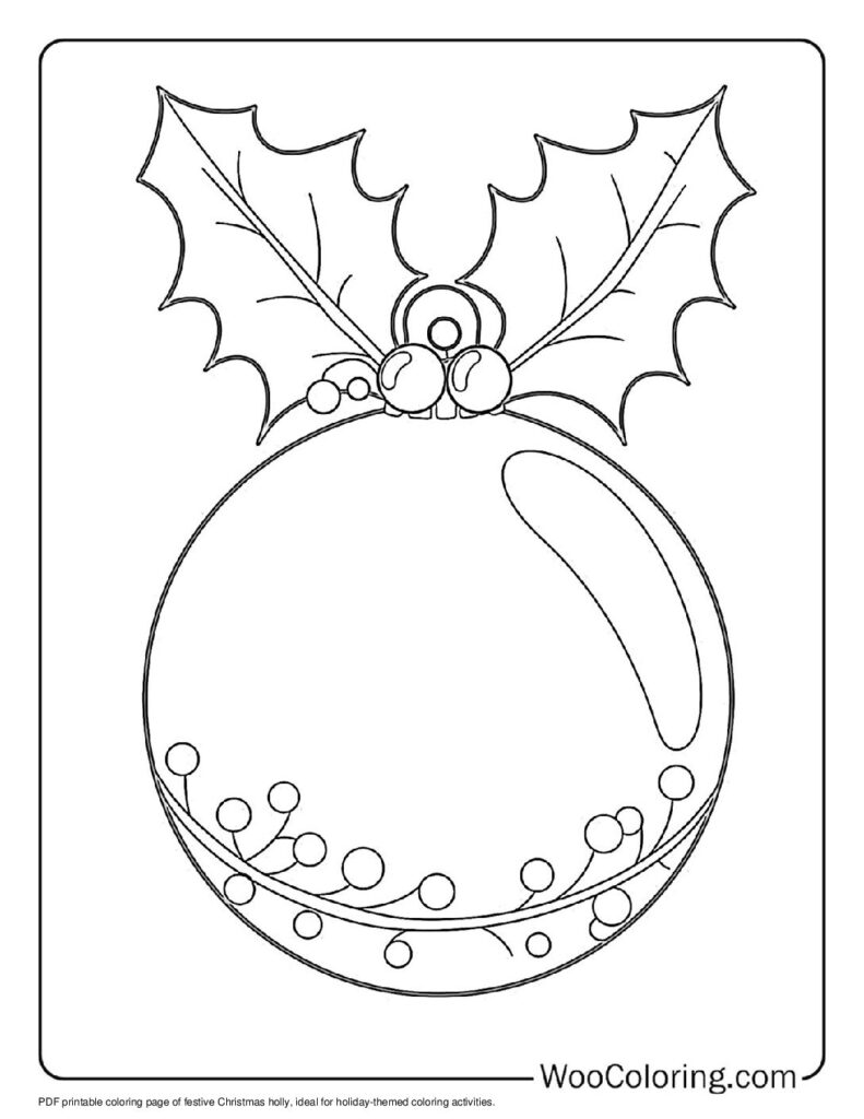 100+ Christmas Ornament coloring pages (Free PDF To Print) | Woo Coloring
