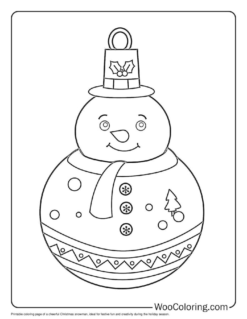 100+ Christmas Ornament coloring pages (Free PDF To Print) | Woo Coloring