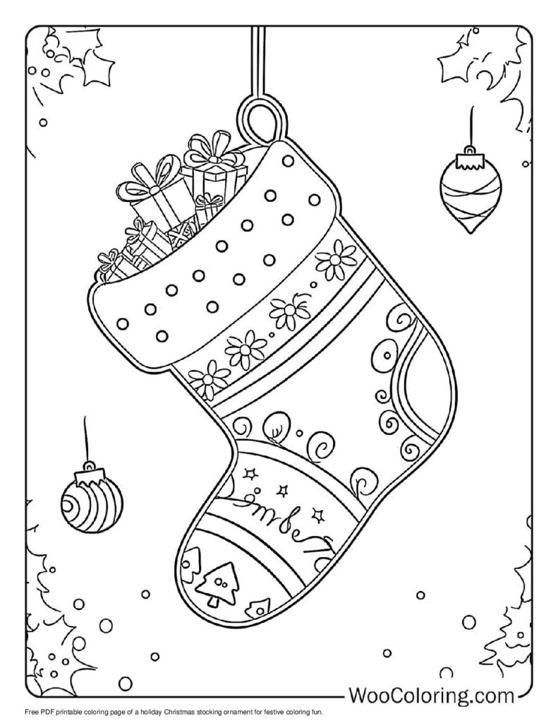 100+ Christmas Ornament coloring pages (Free PDF To Print) | Woo Coloring