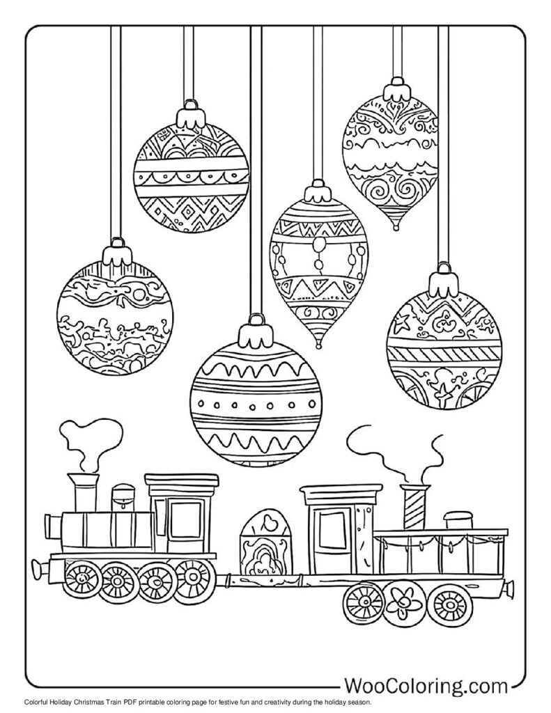100+ Christmas Ornament coloring pages (Free PDF To Print) | Woo Coloring