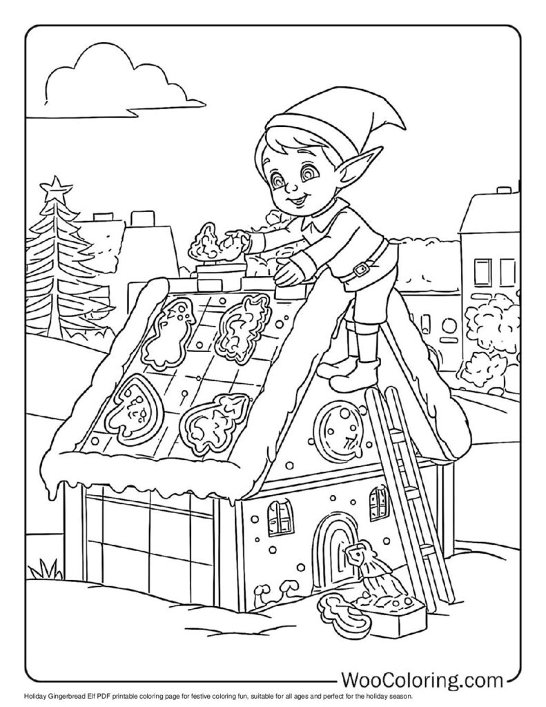 100+ Elf coloring pages (Free PDF To Print) | Woo Coloring