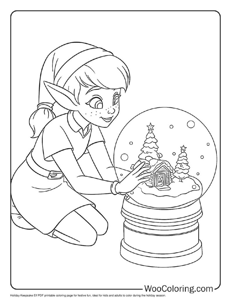 100+ Elf coloring pages (Free PDF To Print) | Woo Coloring