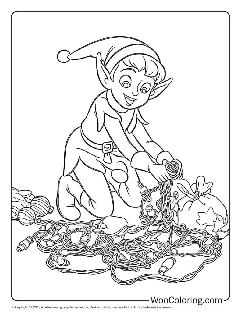 100+ Elf coloring pages (Free PDF To Print) | Woo Coloring