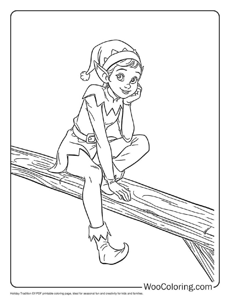 100+ Elf coloring pages (Free PDF To Print) | Woo Coloring
