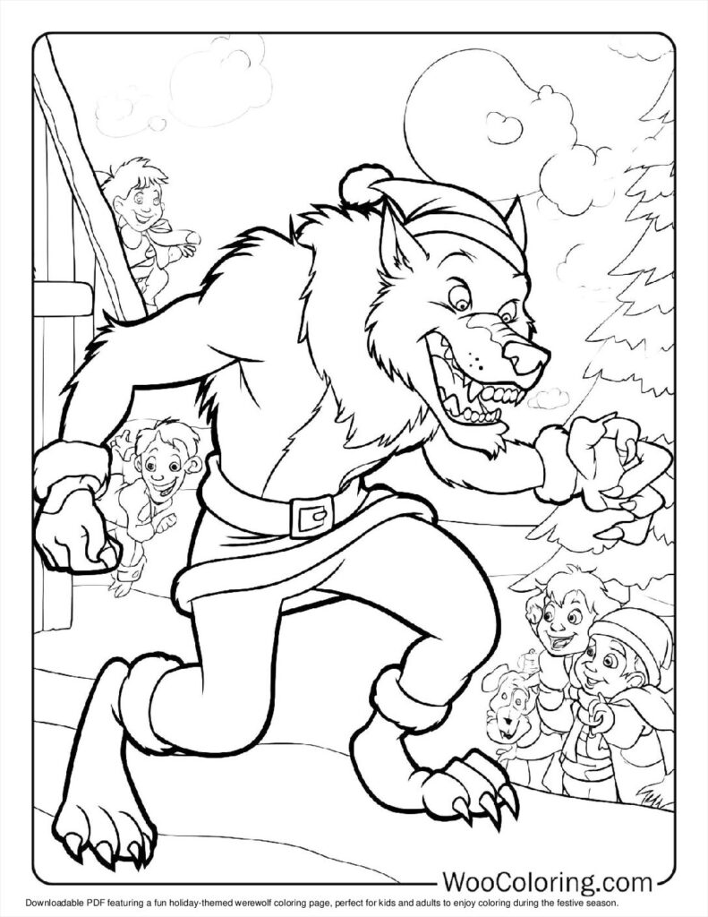 100+ Werewolf coloring pages (Free PDF To Print) | Woo Coloring