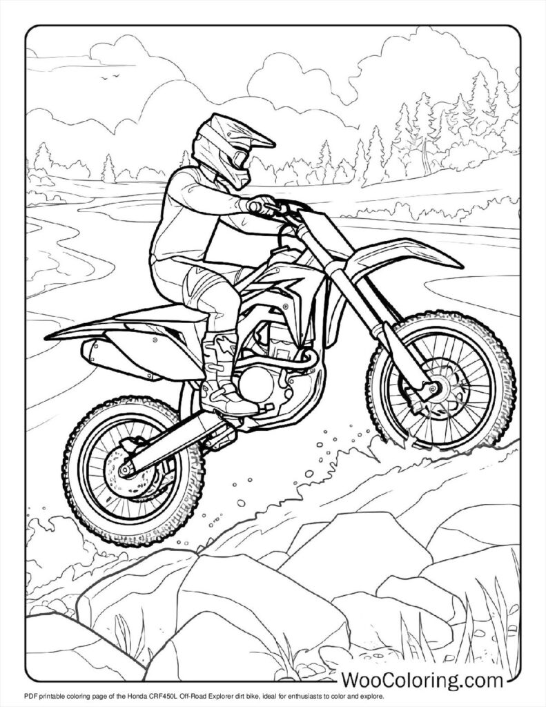 100+ Dirt Bike coloring pages (Free PDF To Print) | Woo Coloring