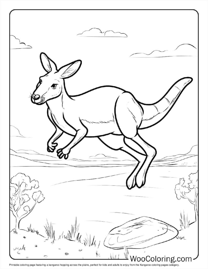 100+ Kangaroo coloring pages (Free PDF To Print) | Woo Coloring