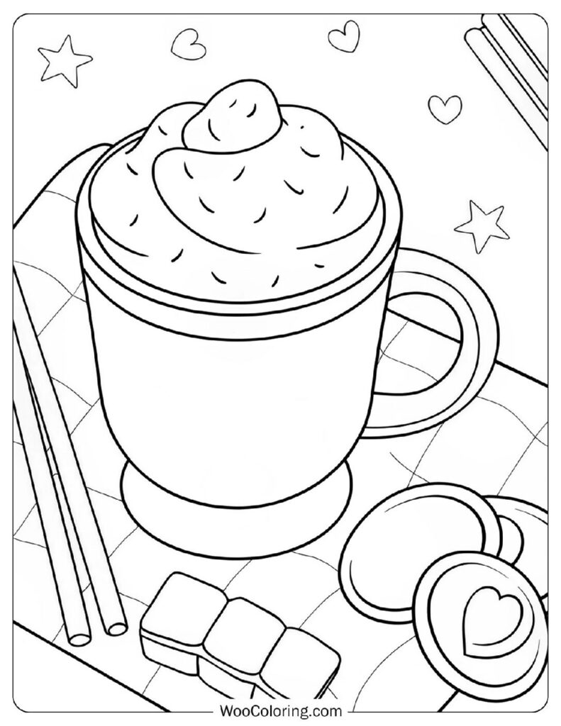 34 Coffee Coloring Pages (Free PDF To Print) | Woo Coloring