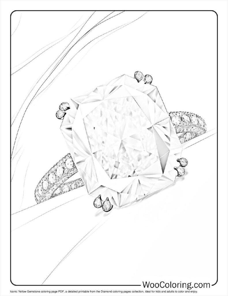 100+ Diamond coloring pages (Free PDF To Print) | Woo Coloring