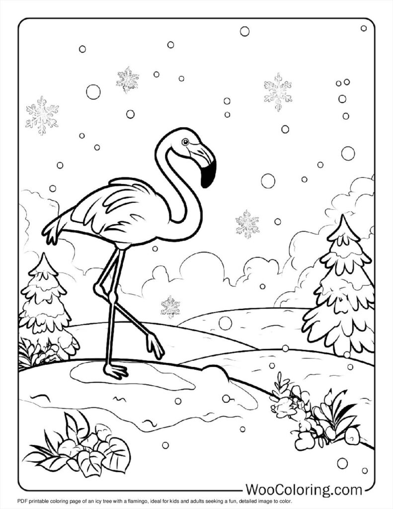 100+ Flamingo coloring pages (Free PDF To Print) | Woo Coloring