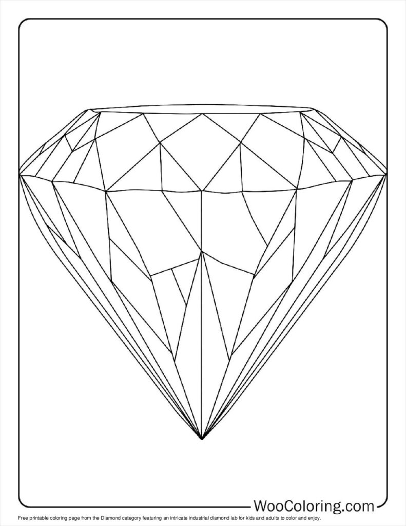 100+ Diamond coloring pages (Free PDF To Print) | Woo Coloring