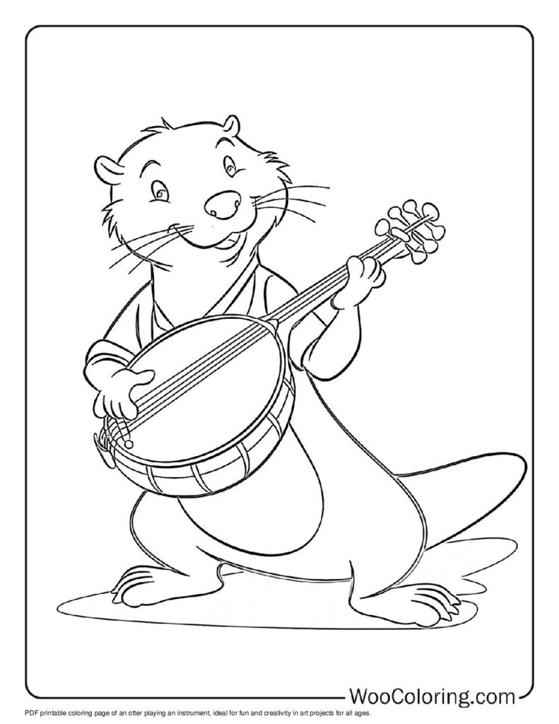 100+ Otter coloring pages (Free PDF To Print) | Woo Coloring