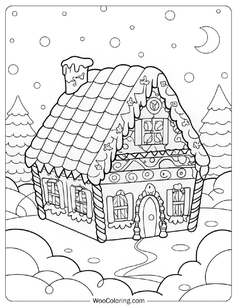 28 Gingerbread House Coloring Pages (Free PDF To Print) | Woo Coloring