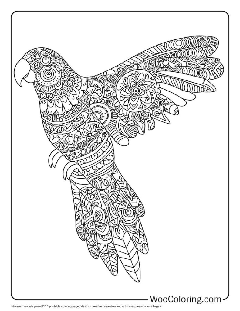 100+ Parrot coloring pages (Free PDF To Print) | Woo Coloring