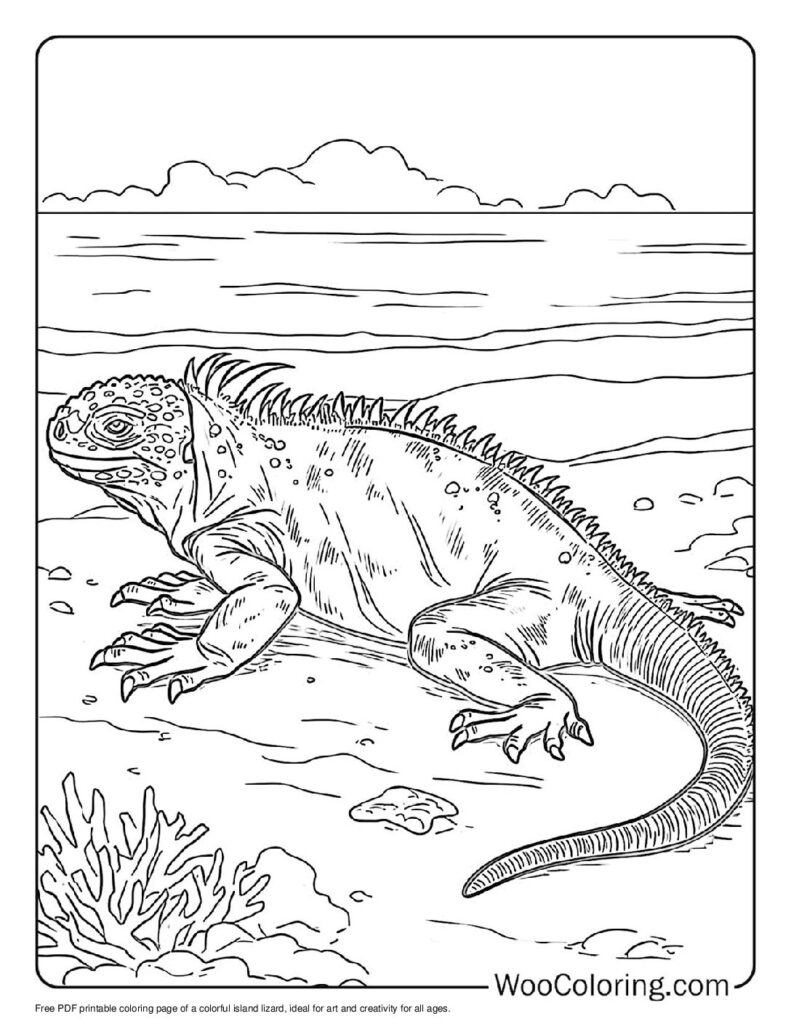 100+ Lizard coloring pages (Free PDF To Print) | Woo Coloring