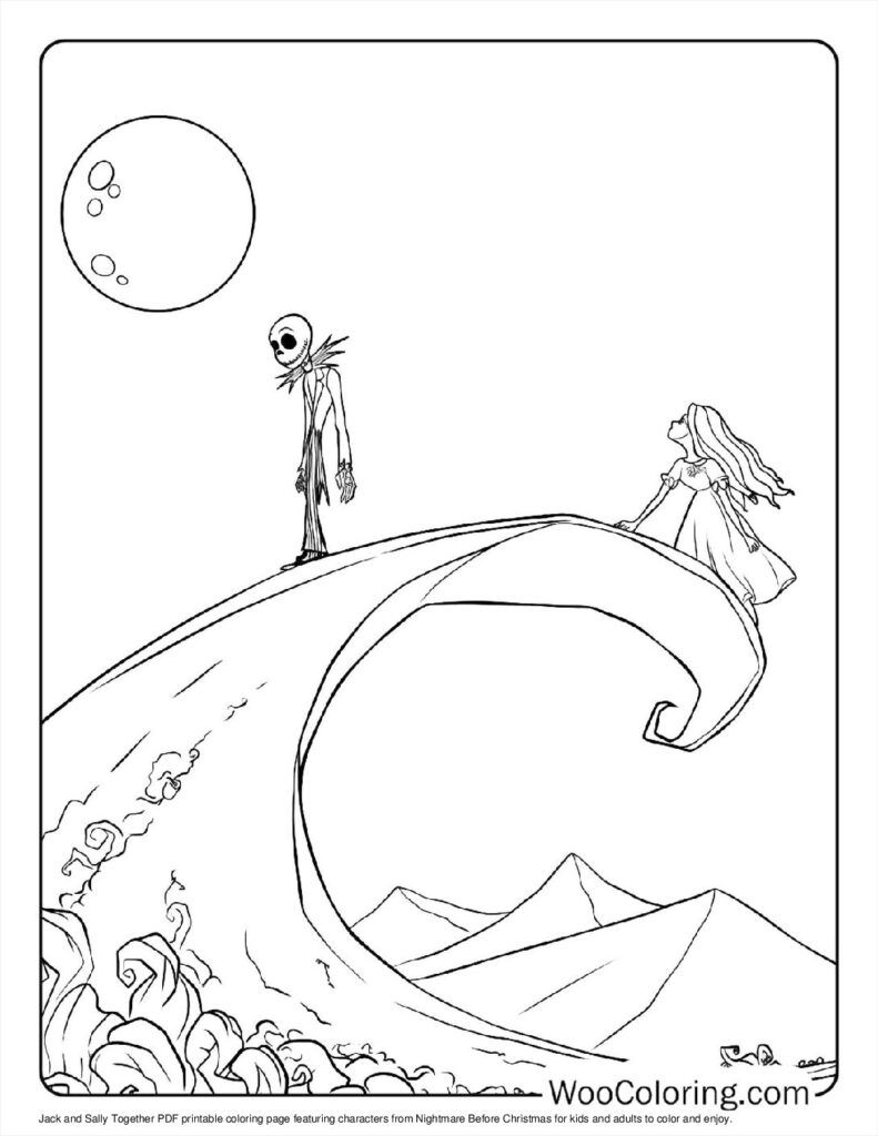 100+ Nightmare Before Christmas coloring pages (Free PDF To Print ...