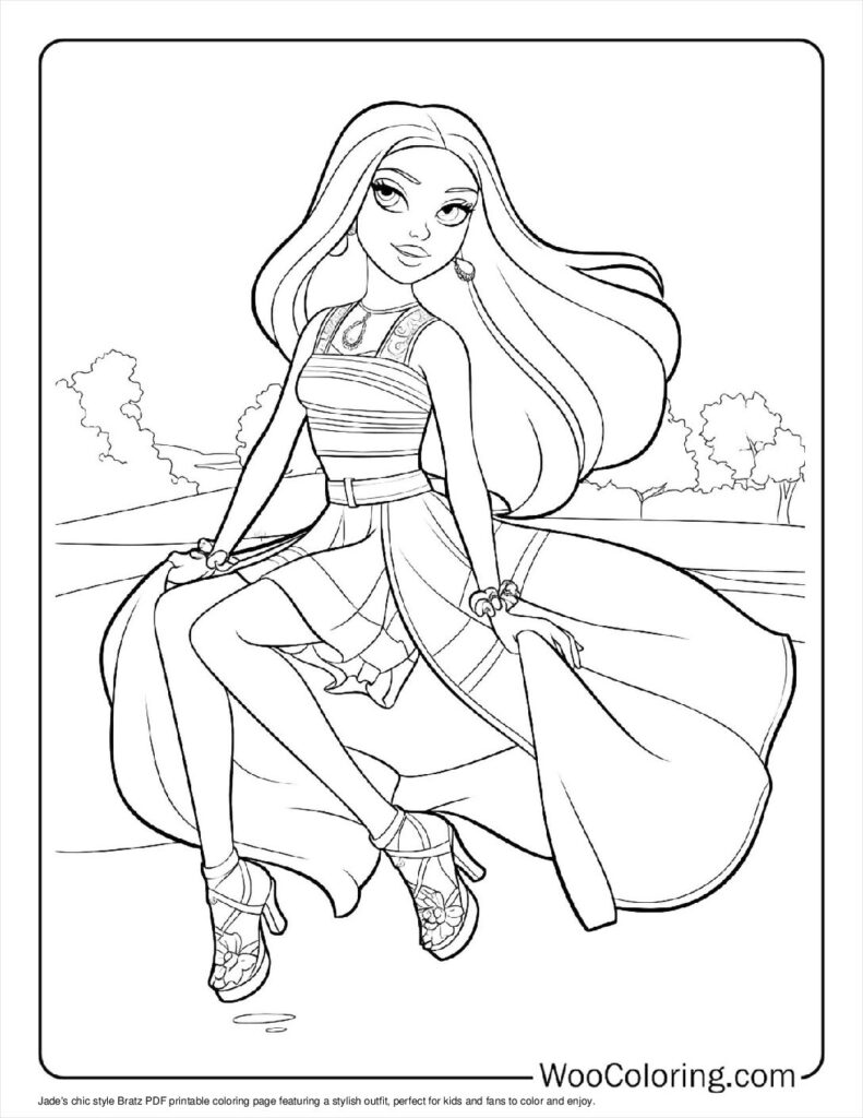 100+ Bratz coloring pages (Free PDF To Print) | Woo Coloring
