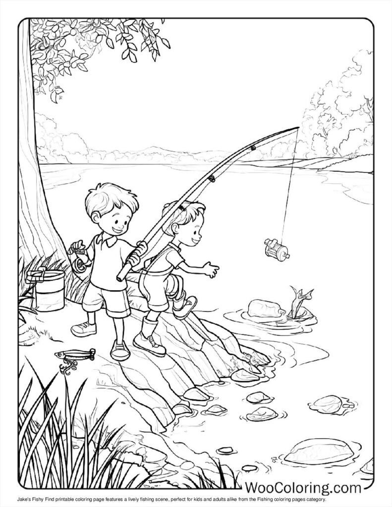 100+ Fishing coloring pages (Free PDF To Print) | Woo Coloring