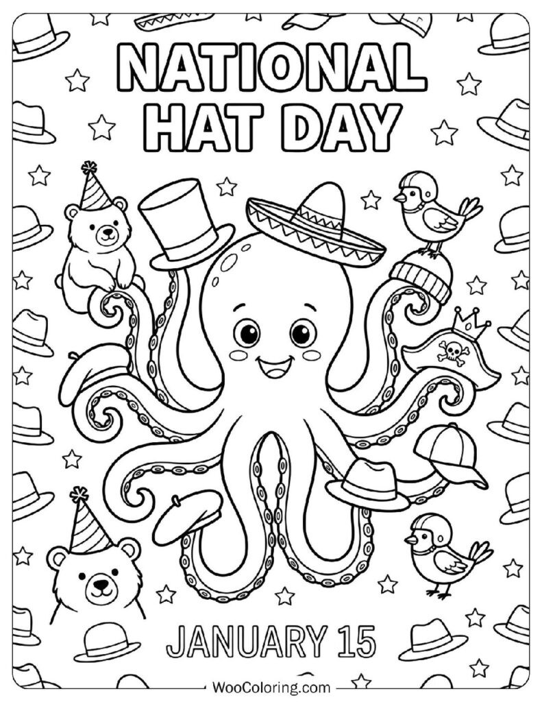 31 January Coloring Pages (Free PDF To Print) | Woo Coloring