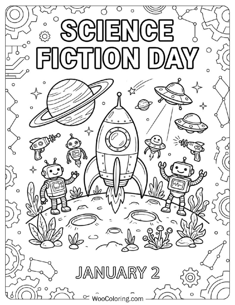 31 January Coloring Pages (Free PDF To Print) | Woo Coloring
