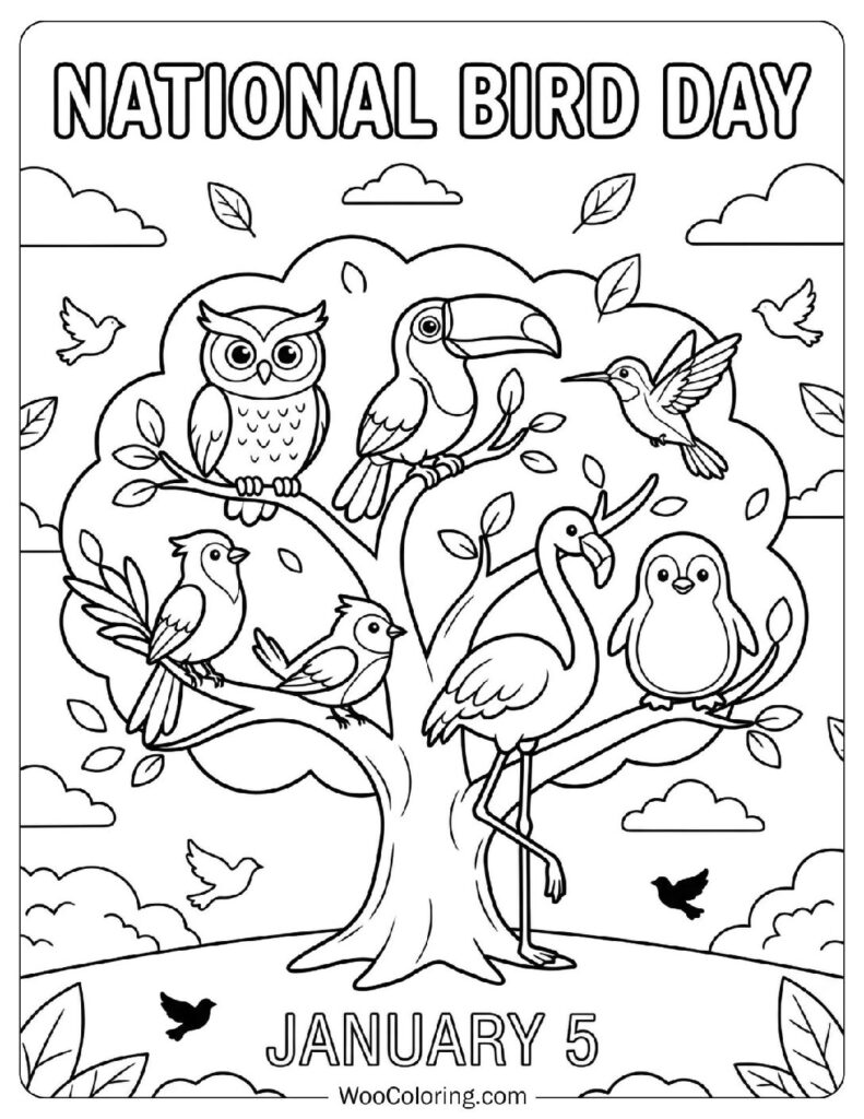 31 January Coloring Pages (Free PDF To Print) | Woo Coloring