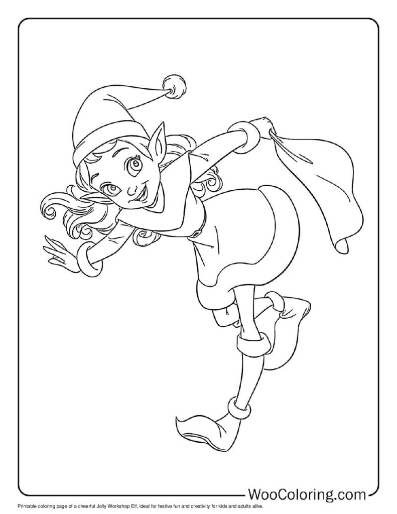 100+ Elf coloring pages (Free PDF To Print) | Woo Coloring