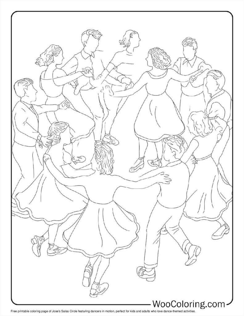 100+ Dancing coloring pages (Free PDF To Print) | Woo Coloring