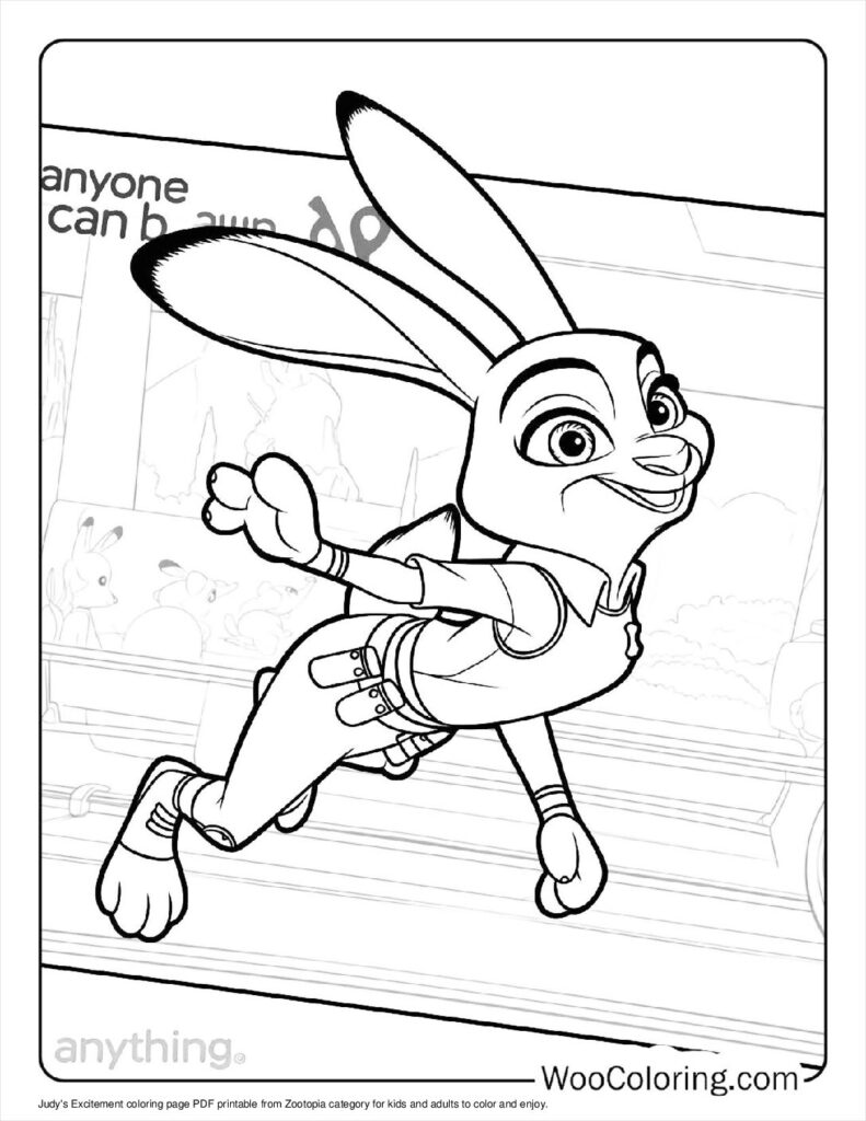 100+ Zootopia coloring pages (Free PDF To Print) | Woo Coloring