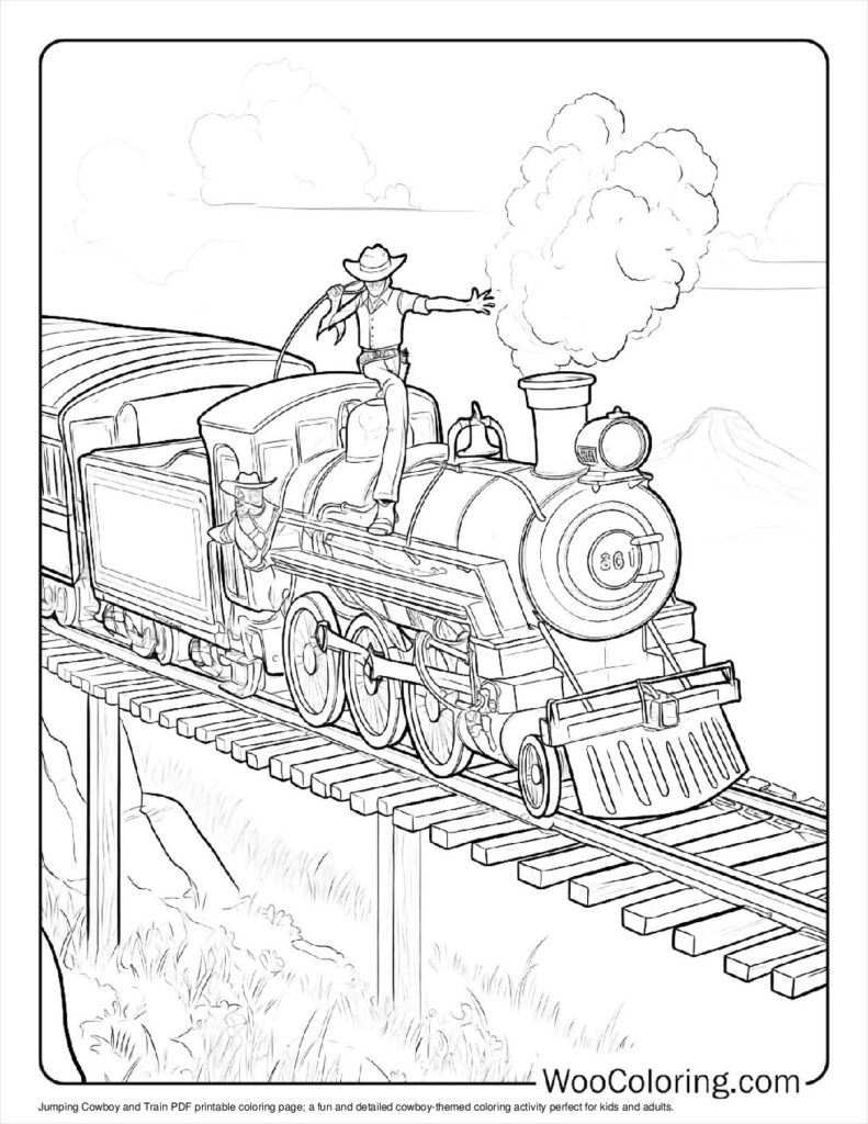 100+ Cowboy coloring pages (Free PDF To Print) | Woo Coloring