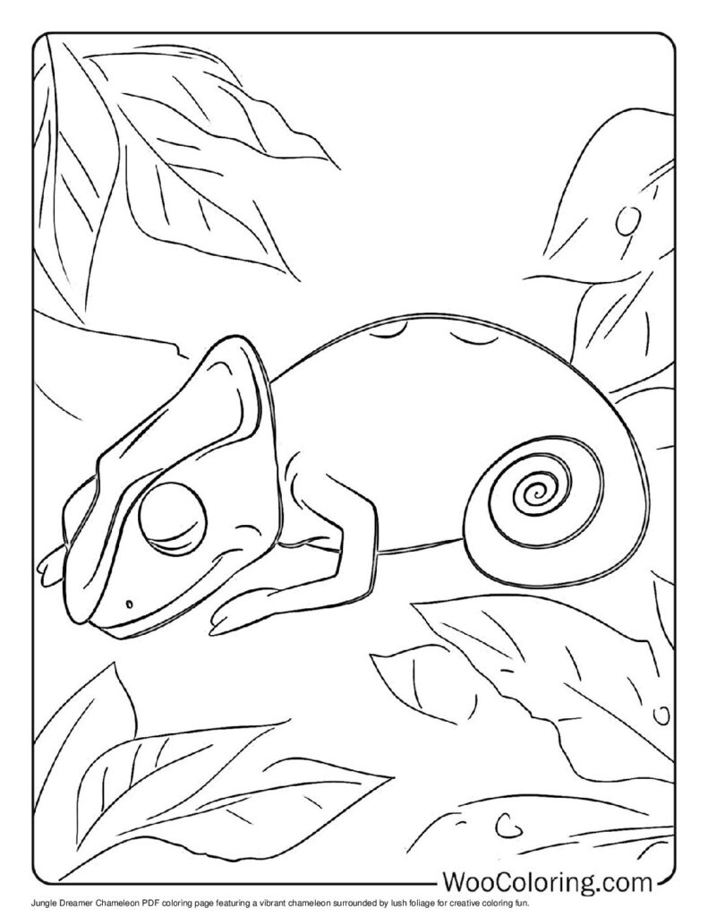 100+ Chameleon coloring pages (Free PDF To Print) | Woo Coloring