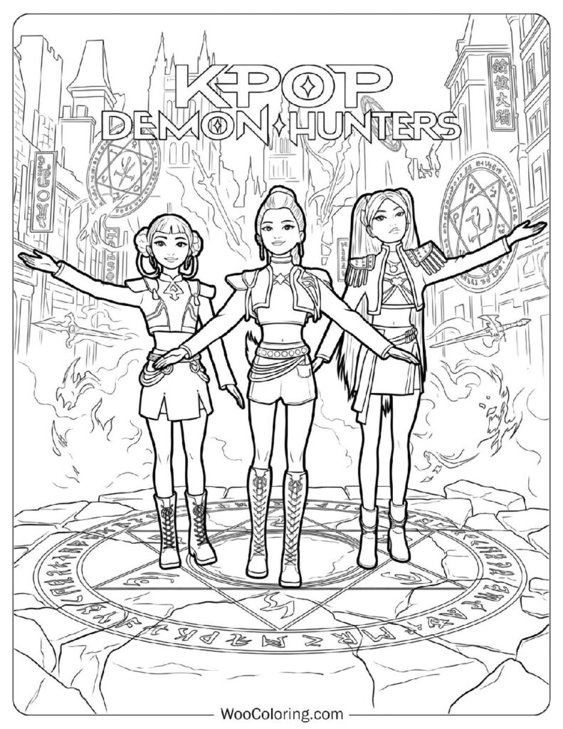 90+ KPop Demon Hunters Coloring Pages (Free Printable PDFs)